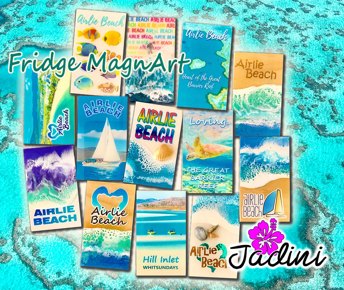 Jadini Airlie Beach Fridge Magnets - LOCALLY HANDCRAFTED – Beach Book ...