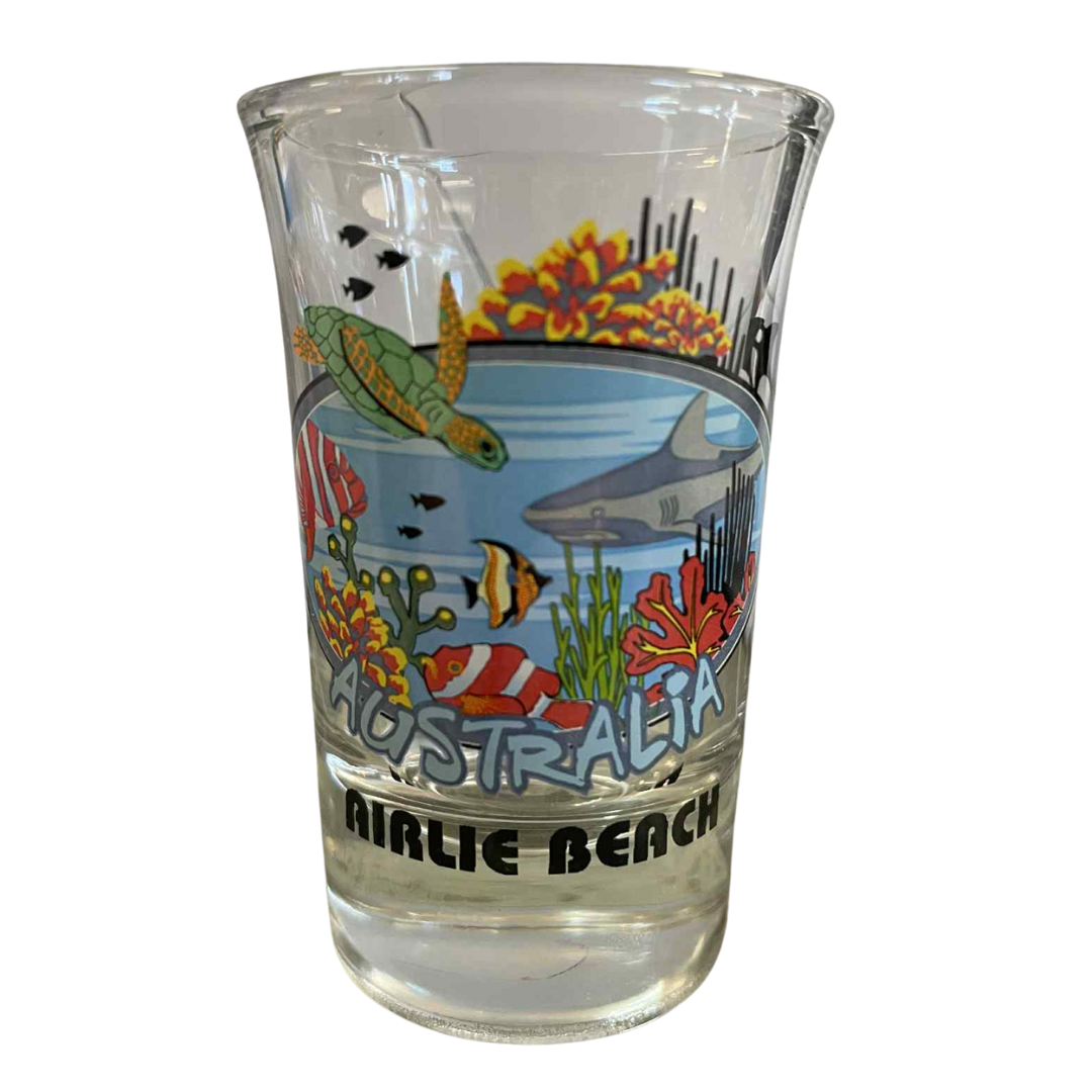 Shot Glass - Airlie Beach Australia with Turtle and Shark – Beach Book ...