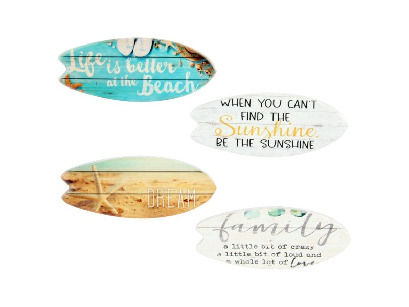 Coastal Inspirational Ceramic Surfboard Magnets – Beach Book Boutique