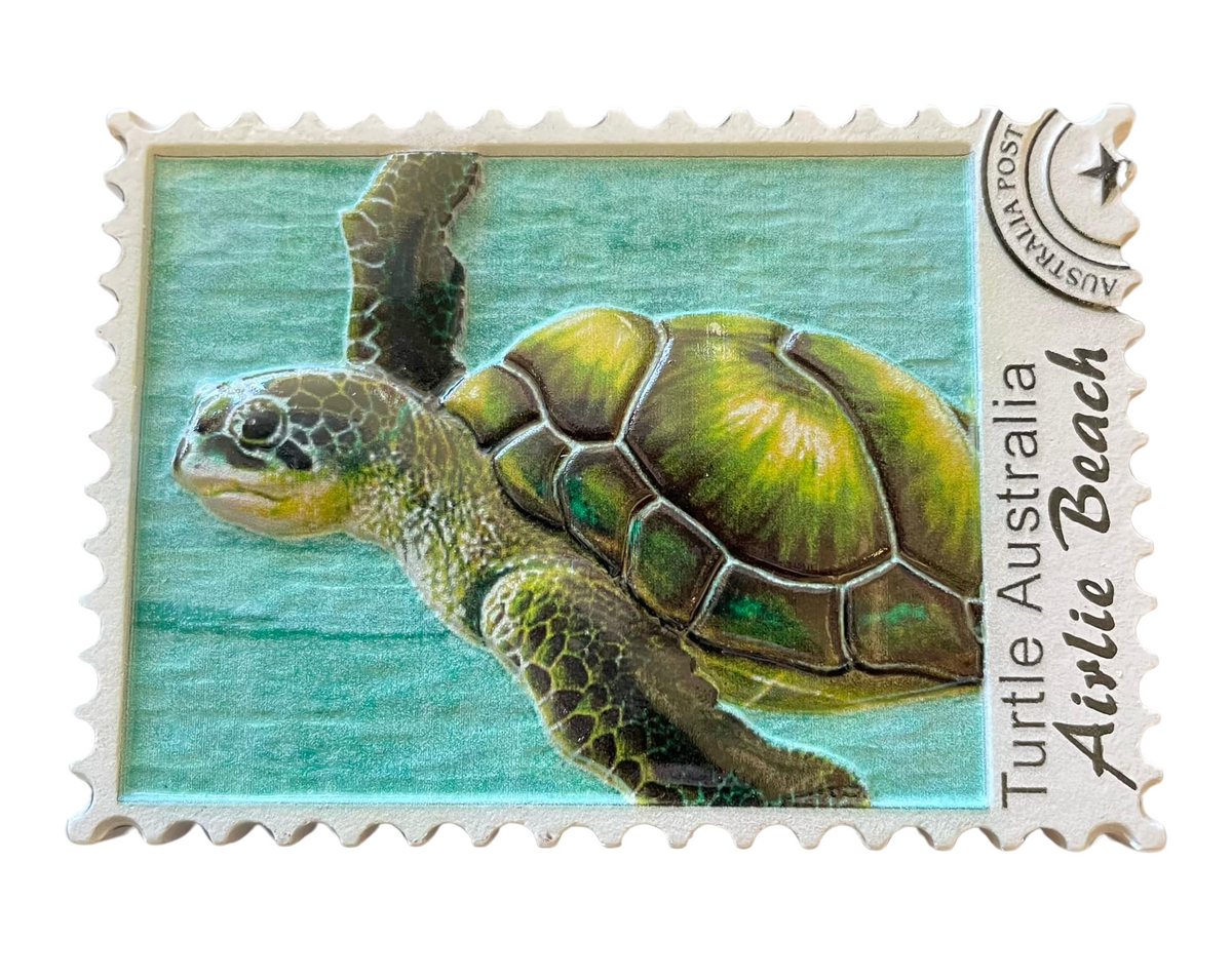 Magnet Postage Stamp Turtle - Airlie Beach – Beach Book Boutique